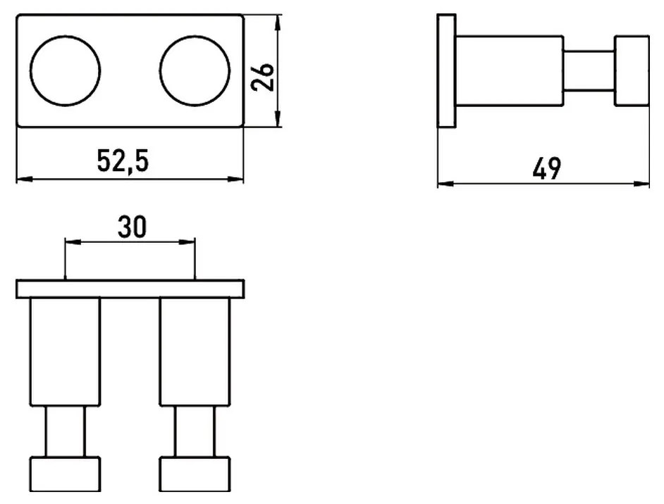 Emco System 2 - Háčkový set, chrom 357400100