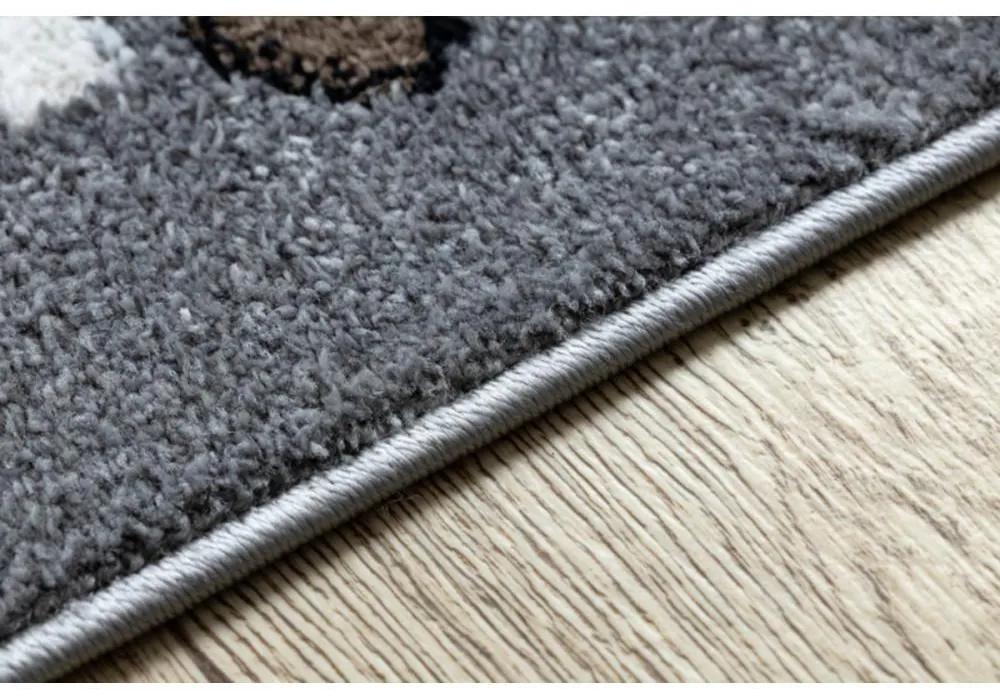 Dětský kusový koberec Cesta z města šedý 240x330cm
