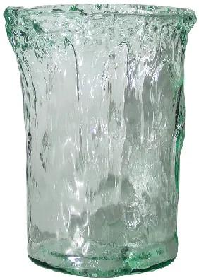 San Miguel VIDRIOS SAN MIGUEL !RECYCLED GLASS! Váza z recyklovaného skla "PANDORA "AUTHENTIC", průhledná oválná, 24 x 28 cm