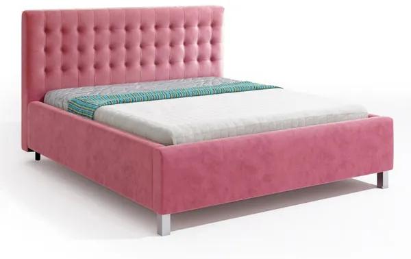 Čalouněná postel Adore 180x200, růžová