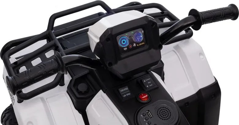LEAN CARS Čtyřkolka na akumulátor JC915, bílá