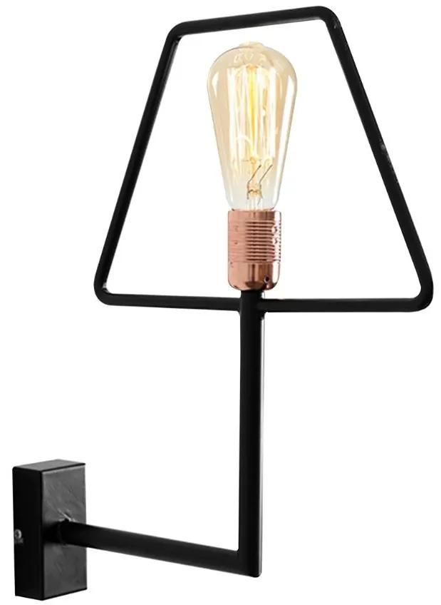 Nordic Design Černé kovové nástěnné světlo Jolita