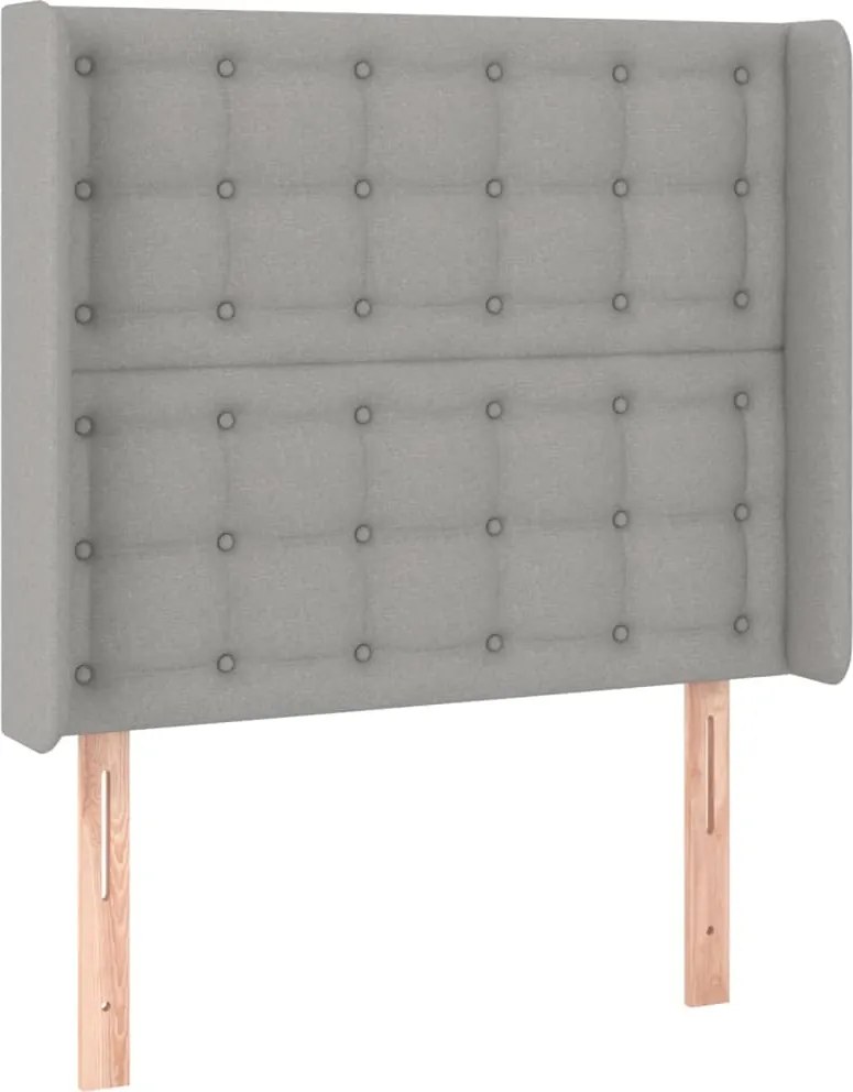 Box spring postel s matrací a LED světle šedá 90x190 cm textil 3138597