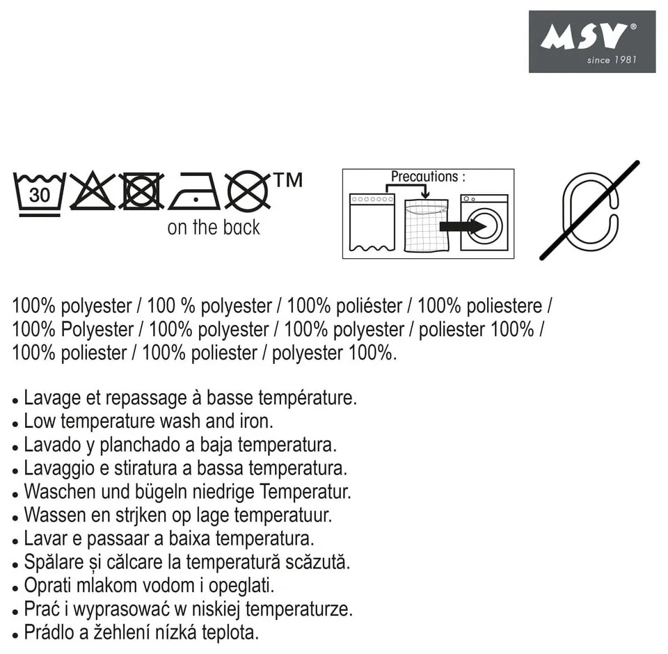 Sprchový závěs 180x200 cm Nyala – MSV