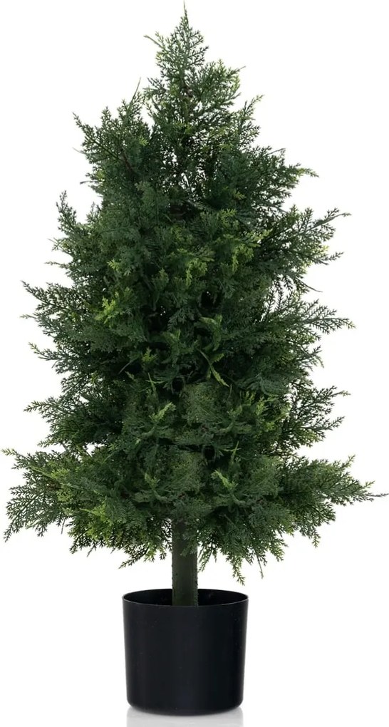 Costway Umělý cedr topiary strom s květináč a slunce odolné listy borovice