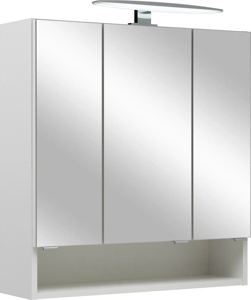 XXXLutz ZRCADLOVÁ SKŘÍŇKA, bílá, 65/70/18 cm Xora - Zrcadlové skříňky - 001977024805