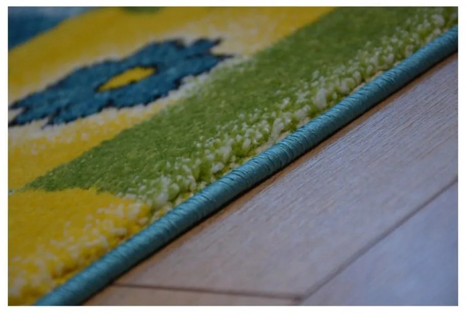 Dětský kusový koberec Motýlci modrý 120x170cm