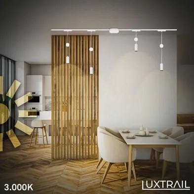 Lištové LED svítidlo BRILONER Luxtrail 48V závěsné svítidlo nastavitelná výška bílé 8032016
