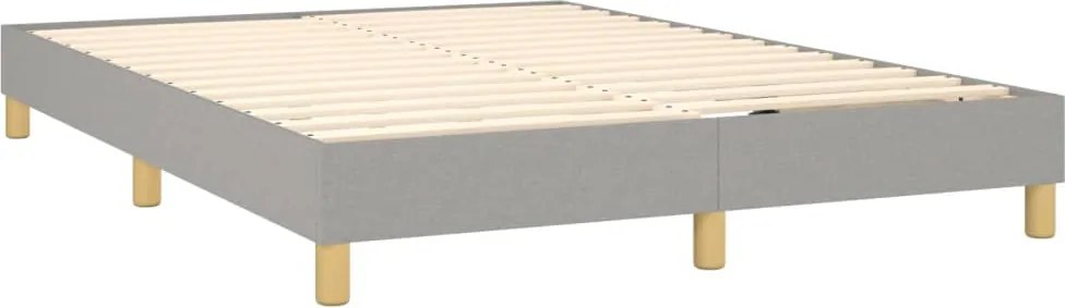 Box spring postel s matrací světle šedá 140 x 190 cm textil 3140449