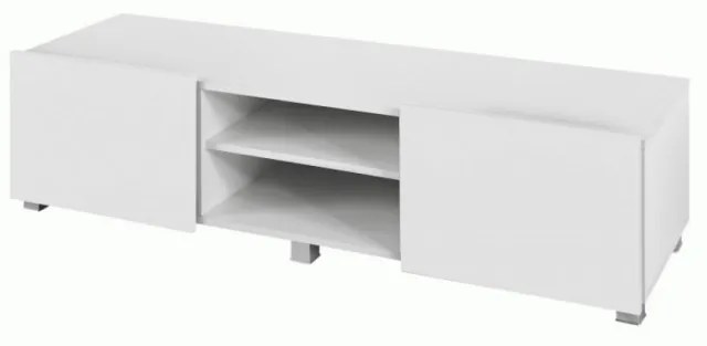 TV stolek 2x dvířka - Levanzo S VI., Odstín 6K bílá / bílý lesk