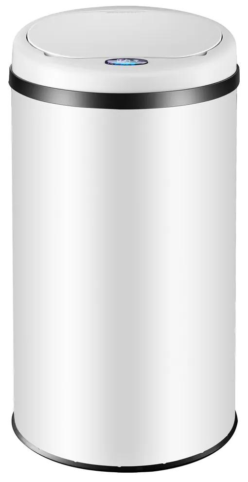 Monzana Bezdotykový odpadkový koš – automatické otevírání – 56 l bílý