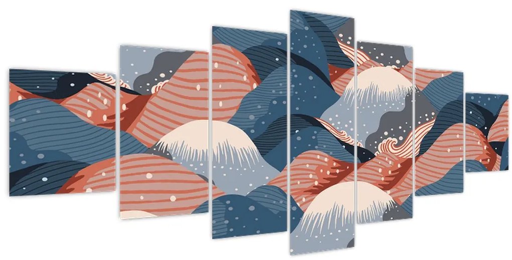 Obraz - Japonské vlny (210x100 cm)