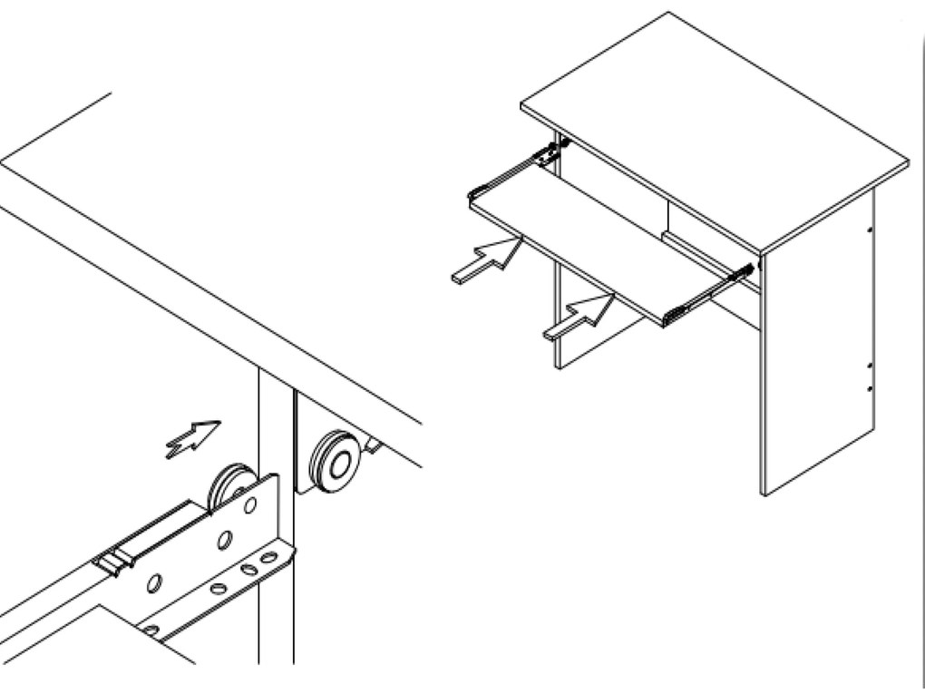 Sconto PC stůl ROMAN bílá