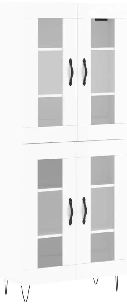 Skříň highboard lesklá bílá 69,5 x 34 x 180 cm kompozitní dřevo,  3198307