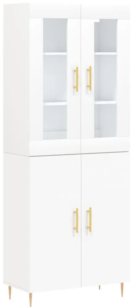 Skříň highboard bílá 69,5 x 34 x 180 cm kompozitní dřevo - Default Title