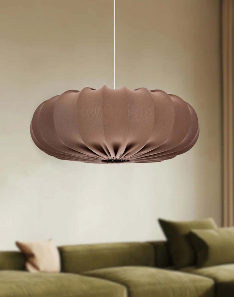 Závěsná lampa s hnědým stínidlem 66 cm Cafee