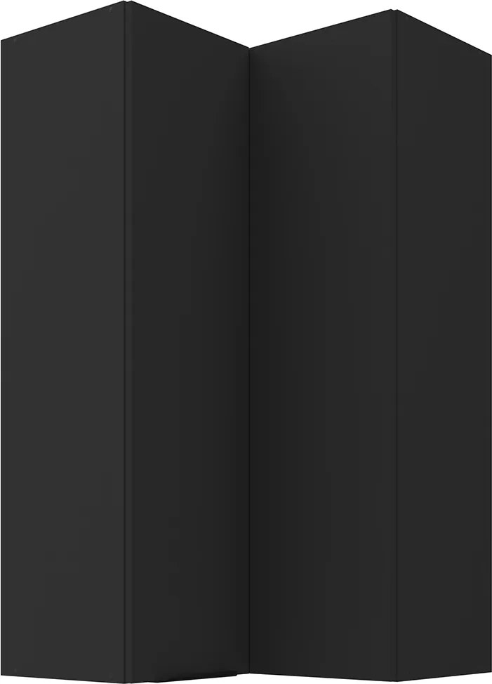 ARIA cc | horní kuchyňská skříňka 60x60 GN-108 2F (90°) rohová s policemi | EXTRA VYSOKÁ | 60x60 cm | černá