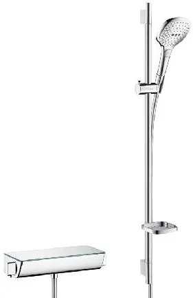 Hansgrohe Raindance Select E - Sprchový set 120 s termostatem Ecostat Select, 3 proudy, bílá/chrom 27039400