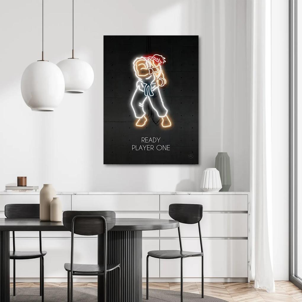Gario Obraz na plátně Neonový boj - Rubiant Rozměry: 40 x 60 cm