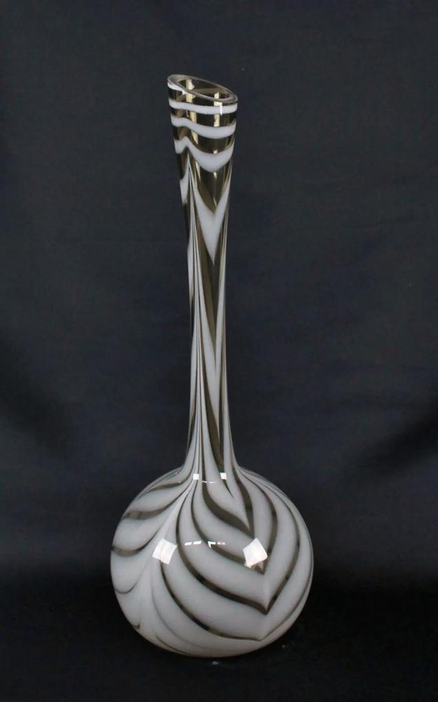 Levné-garnýže.cz - Váza designová Koule střední bílé paví oko 80cm