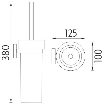 WC štětka s držákem nástěnná NIMCO UNIX UN 13094W-26