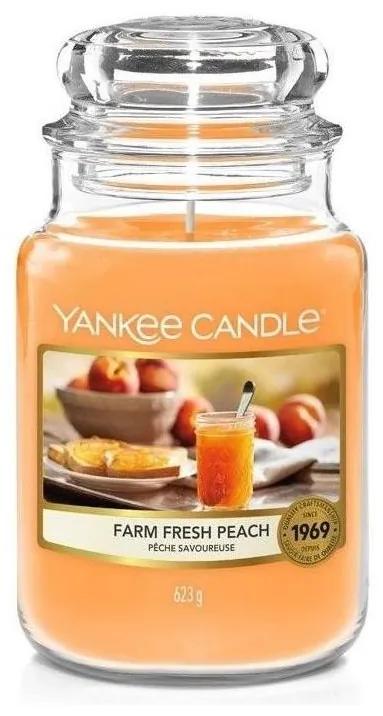 Yankee Candle Yankee Candle - Vonná svíčka FARM FRESH PEACH velká 623g 110-150 hod. YC0013