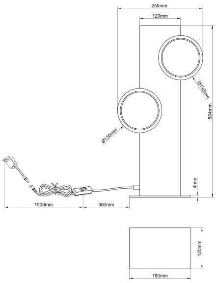 Brilliant - LED Stolní lampa CHEESY LED/12W/230V