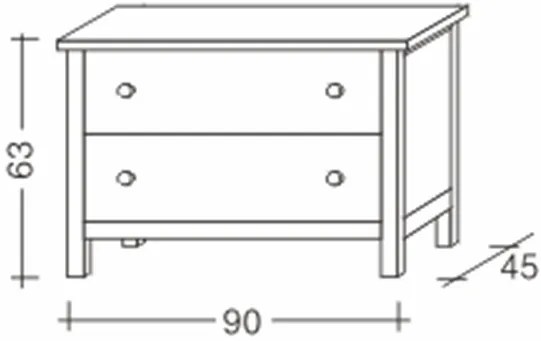 Gazel NATUR Komoda II. - velká