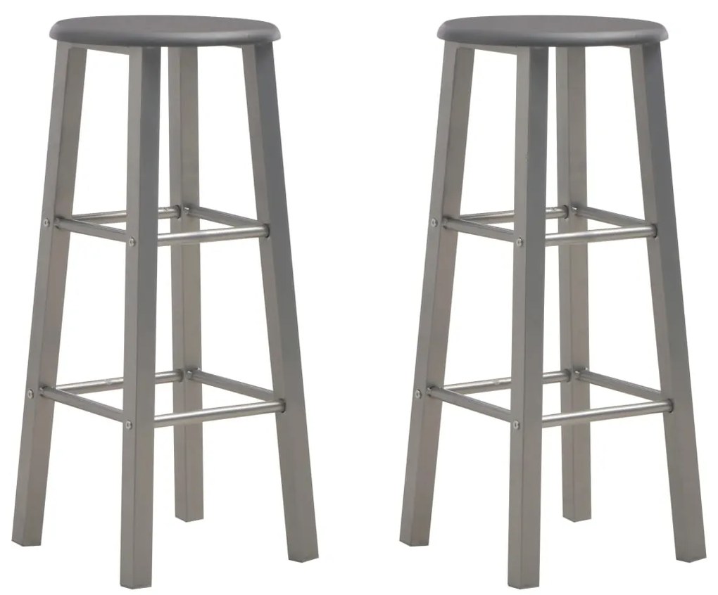 Barové stoličky 2 ks antracitové MDF 284387
