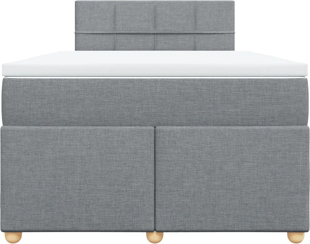 Box spring postel s matrací světle šedá 120 x 200 cm textil 3288947