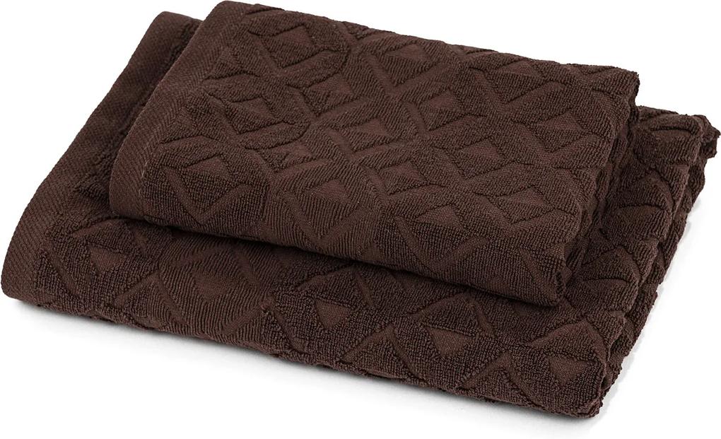 Trade Concept Sada Rio ručník a osuška tmavě hnědá, 50 x 100 cm, 70 x 140 cm