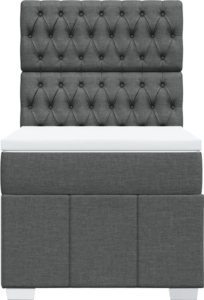Box spring postel s matrací tmavě šedá 80 x 200 cm textil 3291503