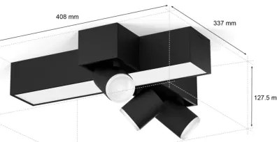 Philips-LED RGBW Stmívatelné bodové svítidlo Hue CENTRIS 3xGU10/4,2W + LED/11W