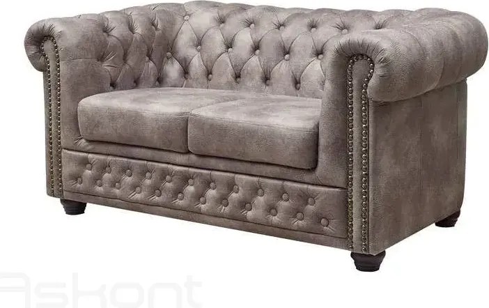 Askont Chesterfield Oxford: Sedací souprava 3+2+1 silver