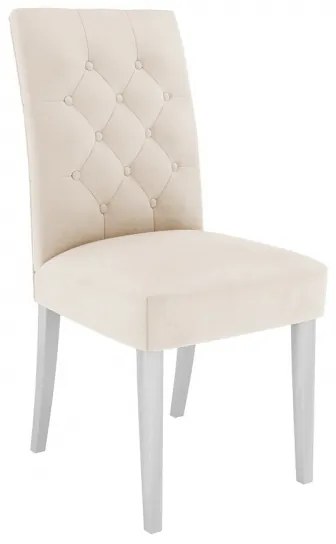 Čalouněná jídelní židle ST85, Barva: bílý polomatný, Potah: Magic Velvet 2217