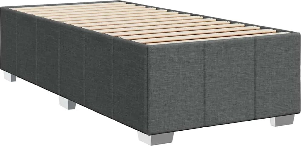 Box spring postel s matrací tmavě šedá 80 x 200 cm textil 3286889