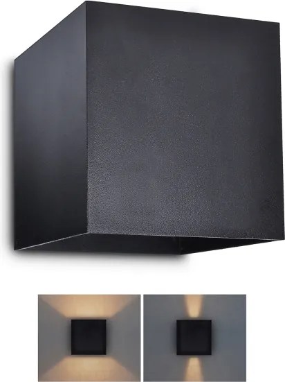 Brilagi - LED Venkovní nástěnné svítidlo CUBE LED/6W/230V černá IP54