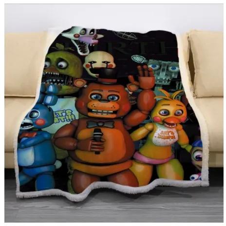 Plyšová deka s 3D potiskem Five Nights at Freddys Variace: 25, Velikost: 130 x 150 cm