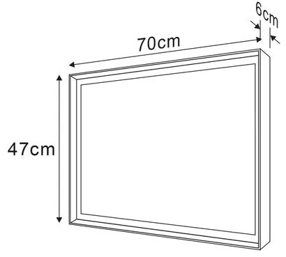 Sapho Sort Zrcadlo 47 x 70 cm s LED podsvícením, černá mat ST047