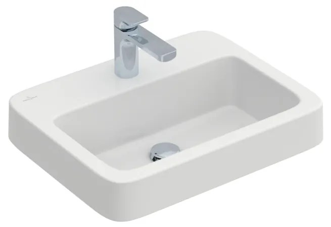 Villeroy & Boch ARCHITECTURA - Zapuštěné umyvadlo, 560x440x180 mm, bez přepadu, bílá alpin 41935601