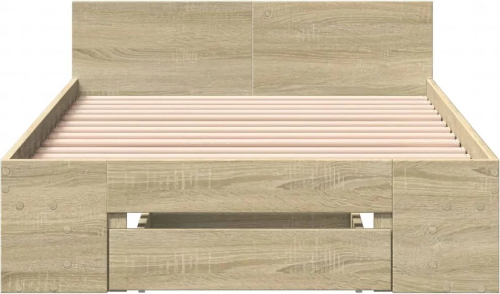 Rám postele se zásuvkou dub sonoma 100x200 cm kompozitní dřevo 3280792