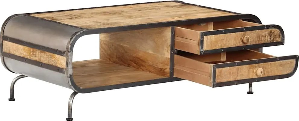 Konferenční stolek 100 x 50 x 35 cm masivní mangovníkové dřevo 247804