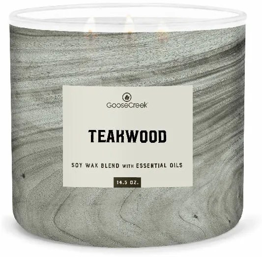 Svíčka MEN'S COLLECTION 0,41 KG TEAKWOOD, aromatická v dóze, 3 knoty|Goose Creek