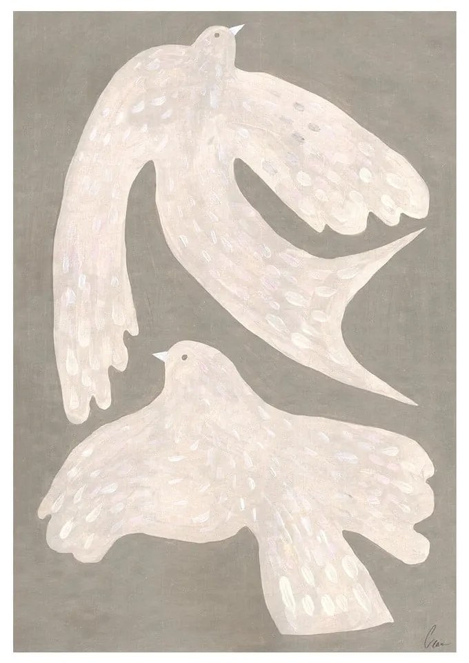 Plakát 30x40 cm Two Birds – Clara Schicketanz – The Poster Club