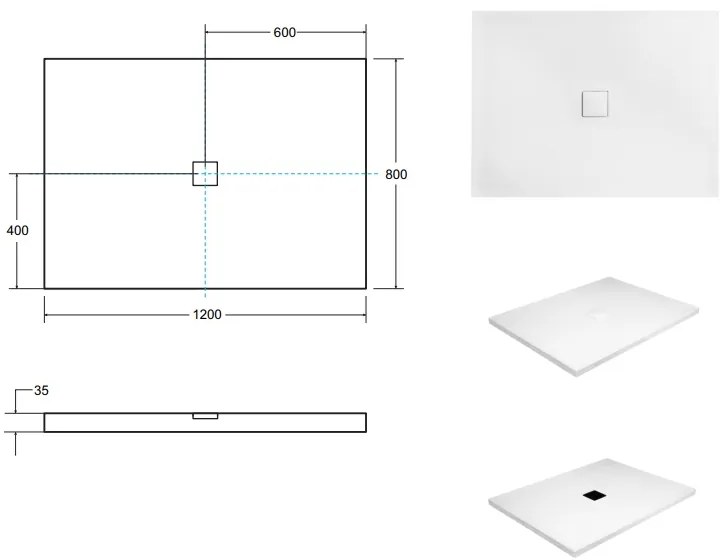 NOX ULTRASLIM sprchová vanička Rozměr vaničky: 100x80cm