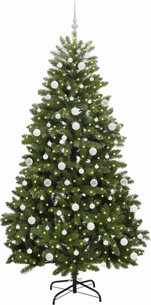 Umělý vánoční stromeček 210 cm 300 LED Teplá bílá PVC a ocel 3395697