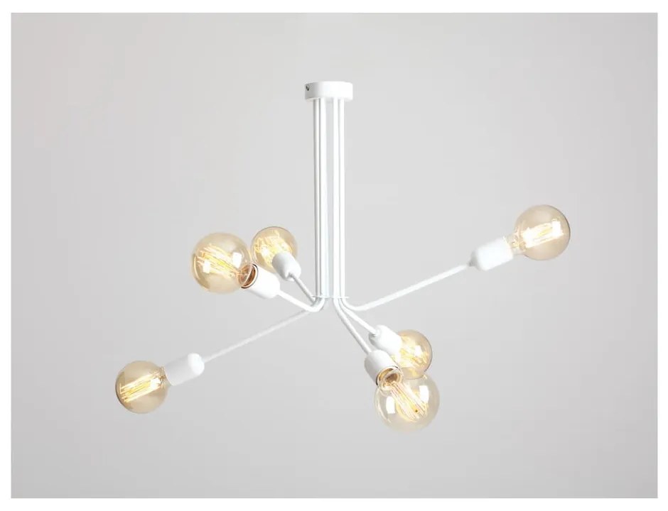 Bílé závěsné světlo pro 6 žárovek Custom Form Vanwerk Duo