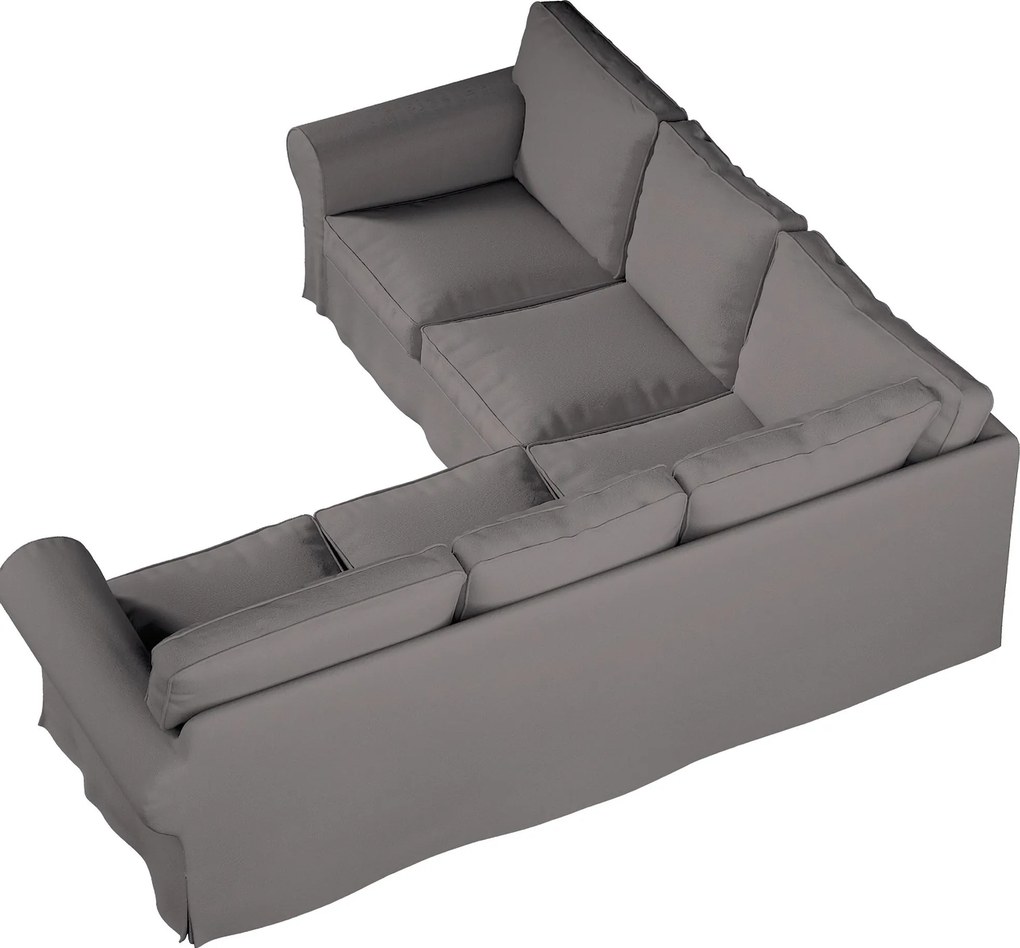 Potah na pohovku IKEA Ektorp rohová barva béžová látka pletený vzor