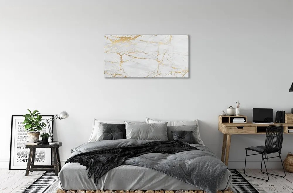 Obraz na skle Marble kamenná zeď 120x60 cm