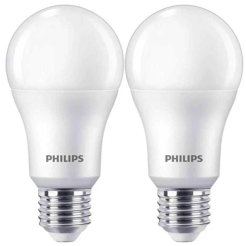 SADA 2x LED Žárovka Philips A67 E27/13W/230V 4000K